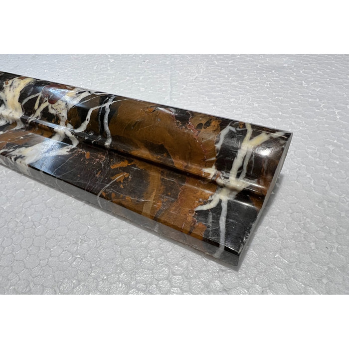 Tileville 2" x 12" Michael Angelo Marble Polished Marble Ogee Chair Rail Tile Trim | Wayfair